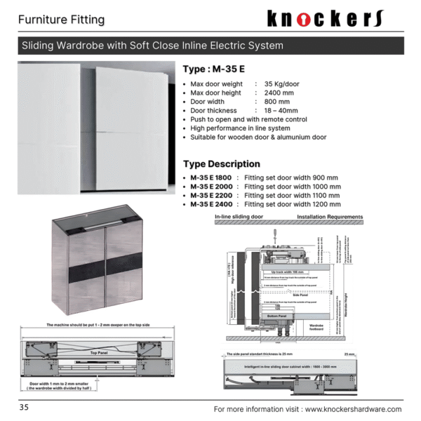 Sliding Wardrobe with Soft Close Inline Electric System